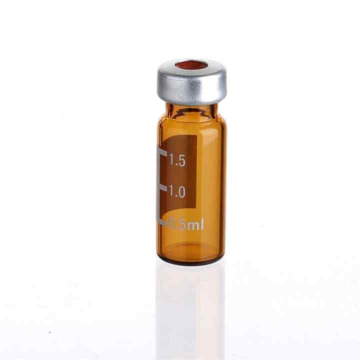 11mm Crimp Top Sample Vials 2ml HPLC ,GC Clear/Amber Glass with PTFE Chromatography Consumables ...