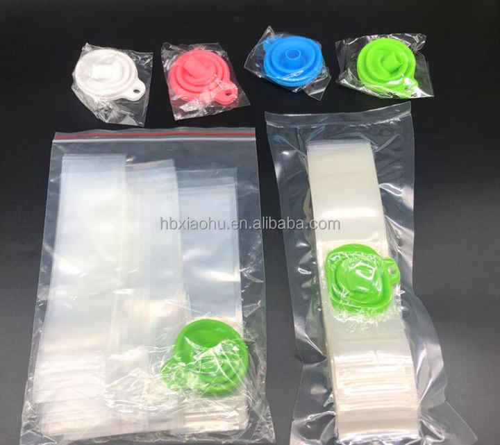 Transparent Ice Candy Plastic Freeze Safe Zipper Clear Ice Cream Pop ...
