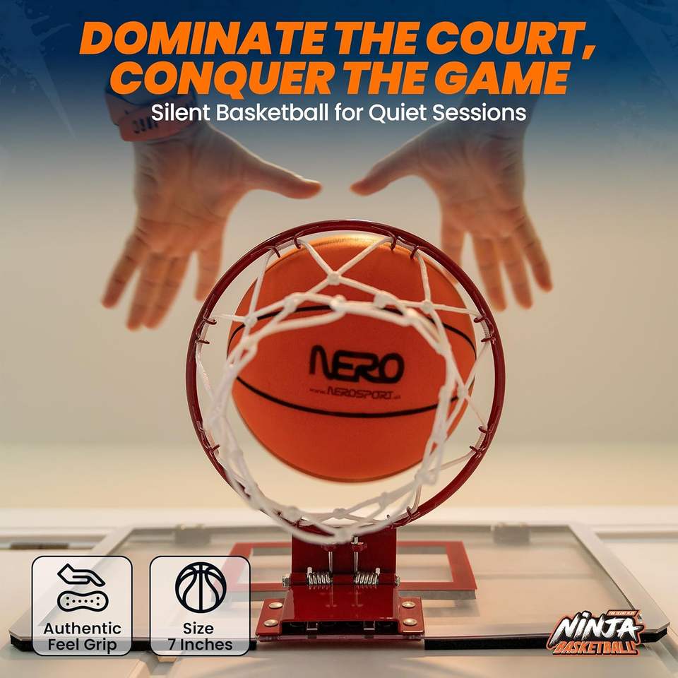 Customized Orange Silent Basketball Soft Foam Size 7 Indoor Hoop Play ...