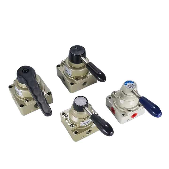 3 Position 4 Way Reversing Pneumatic Cylinder Rotary Manual Valve HV-02 ...