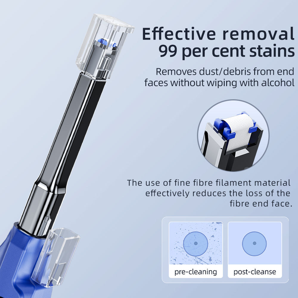 One-Click Cleaners Fiber Optic Cleaning Tools One Press Flange MPO/MPT ...