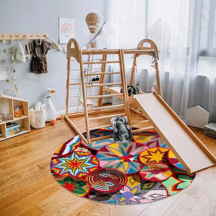 Custom Ethiopian Design Anti-Slip Mats for Coffee Ceremonies