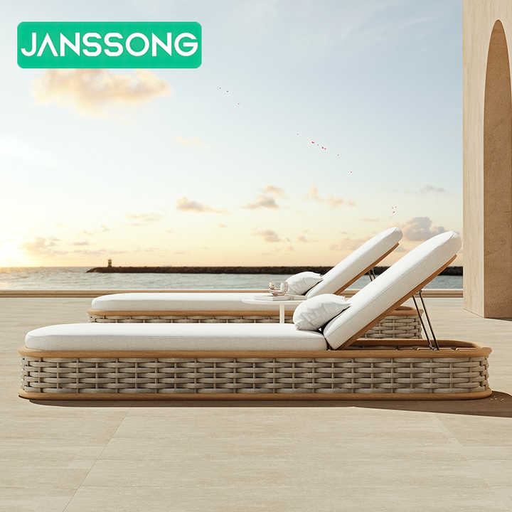 JANSSONG Wood Outdoor Furniture - Rattan Sunbeds & Teak
