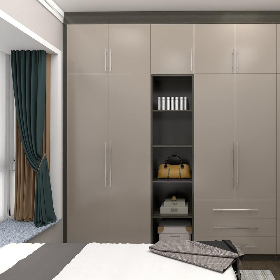 Modern Sliding Door Wooden Particle Board Bedroom Living Room Wardrobe ...