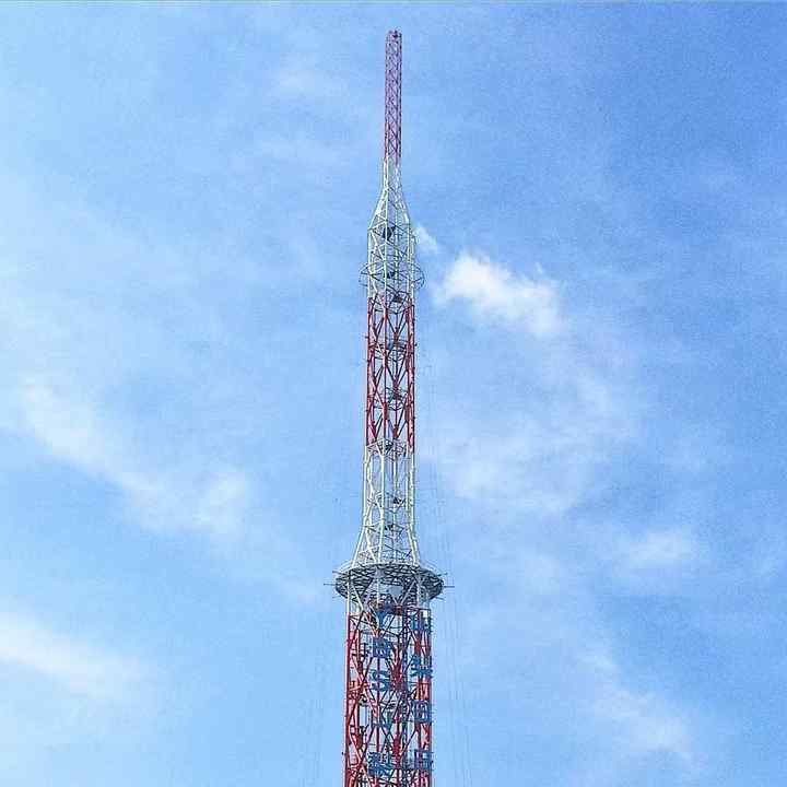 Telecommunication Tower 80m Galvanized Angle Steel Structure Tube Tower ...