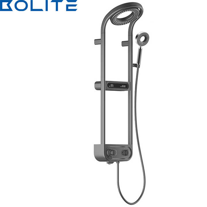 Luxury Brass Material Gun Gray Shower Set - Intelligent & Stylish