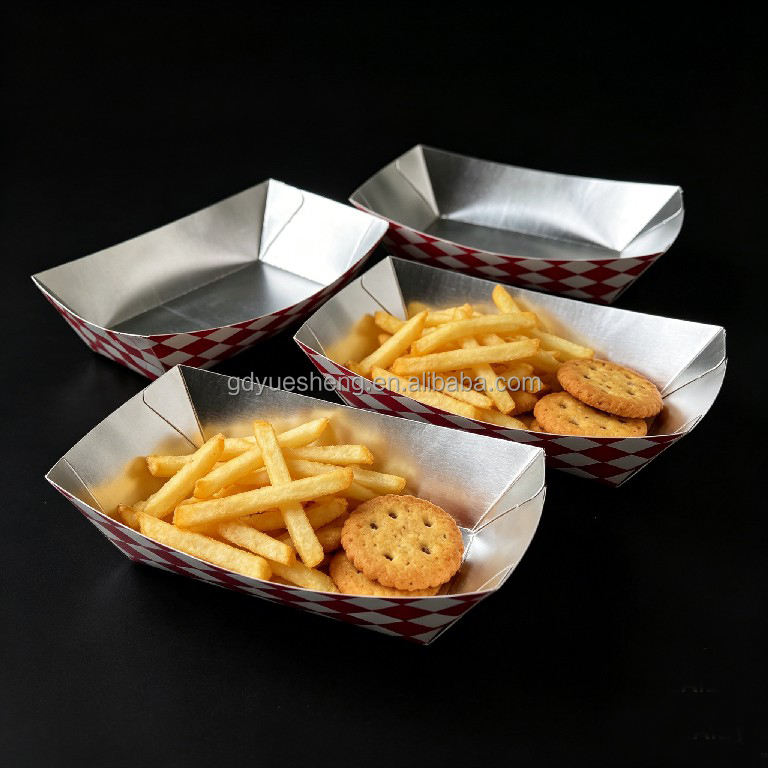 Easy-Use Disposable Food Grade Paper Boat Shaped Tray with Aluminum ...