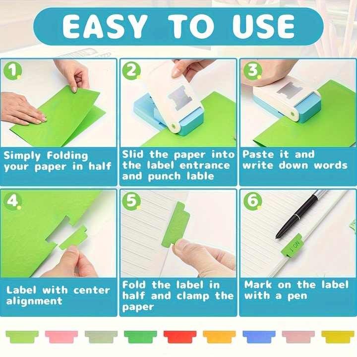 25022 Portable Notebook Organization Label Punching Machine 250422 ...