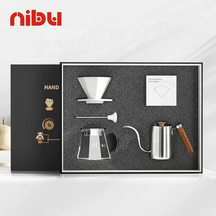 NIBU Portable Hand Drip Coffee Maker Bag Camping Pour Over Gift Set ...