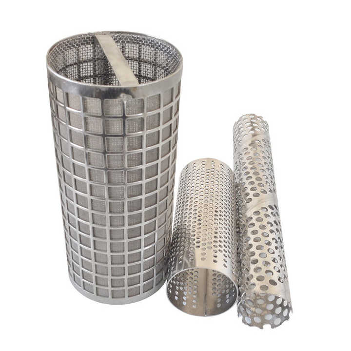 Punching Filter Pipe Stainless Steel Strainer Filter Screen Round Woven ...