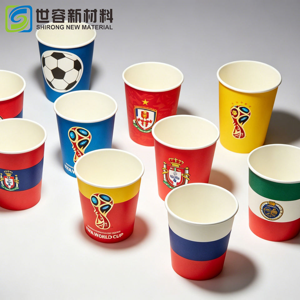SHI RONG Biodegradable Single Wall Paper Cup Custom Logo Eco Friendly ...
