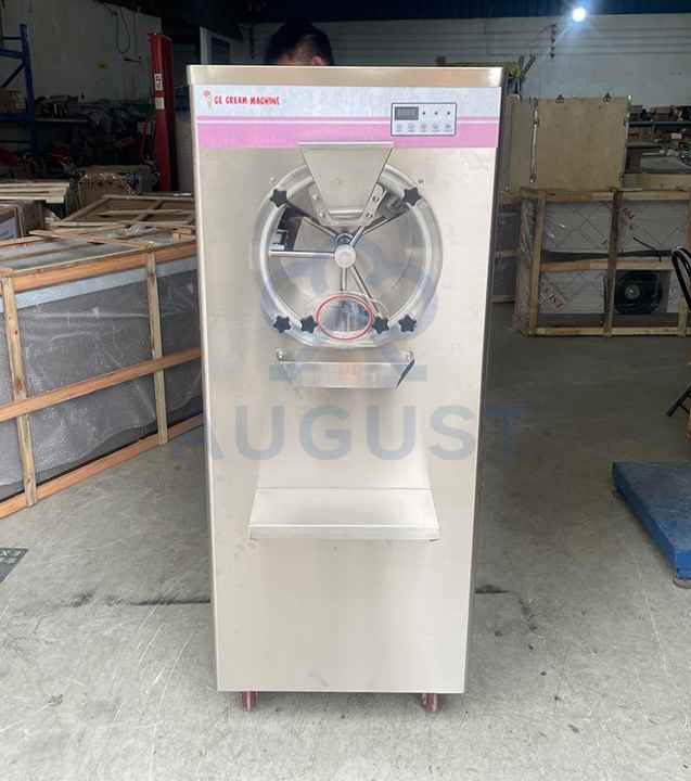 AUGUST Commercial Vertical Batch Freezer Fruit Ice Cream Gelato Maker Making Hard Serve Ice ...