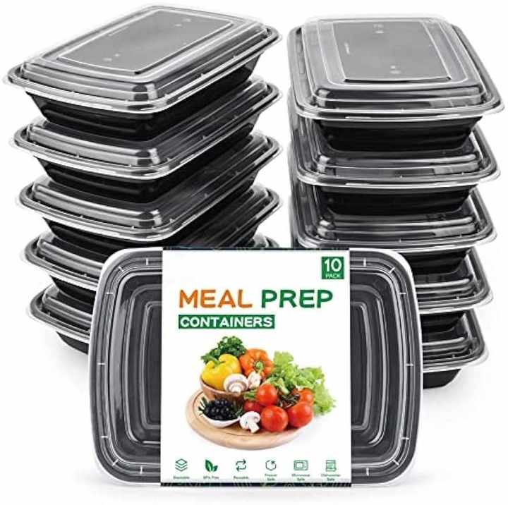 3 Compartment Takeaway Microwavable Plastic Disposable Lunch Boxes ...