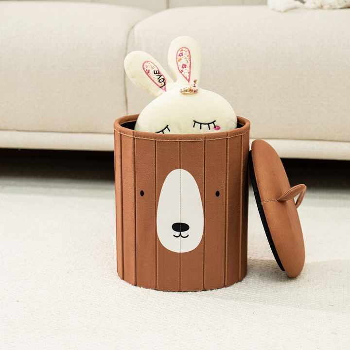 Bailey Factory Bear Cartoon Shape Footstool - Storage & Fun