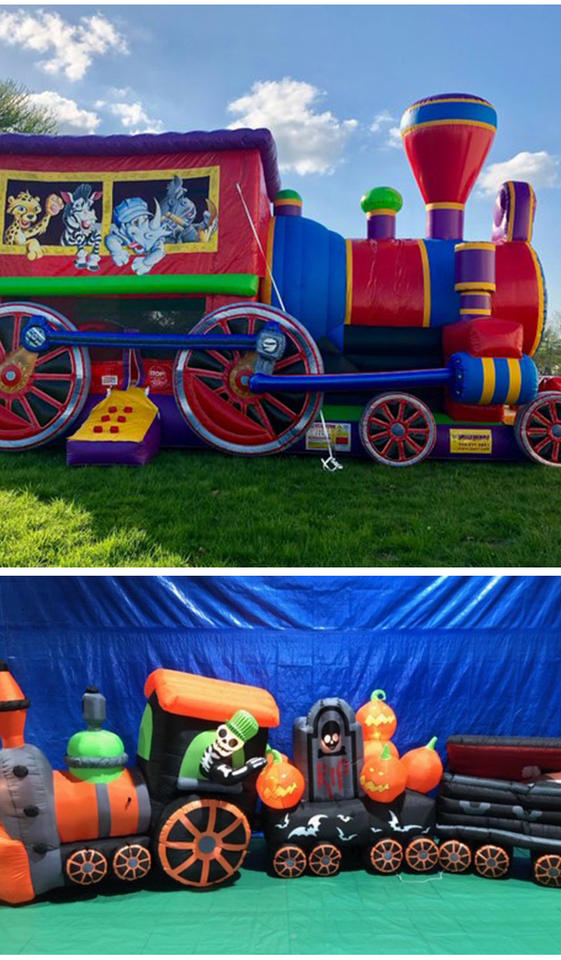 Cartoon Inflatable Train Model Popular Giant Inflatable Train Mascot ...