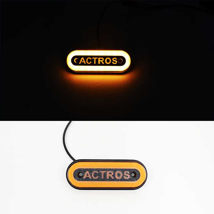 Truck 24v centre mesh small yellow light with LOGO side skirt lamps ...