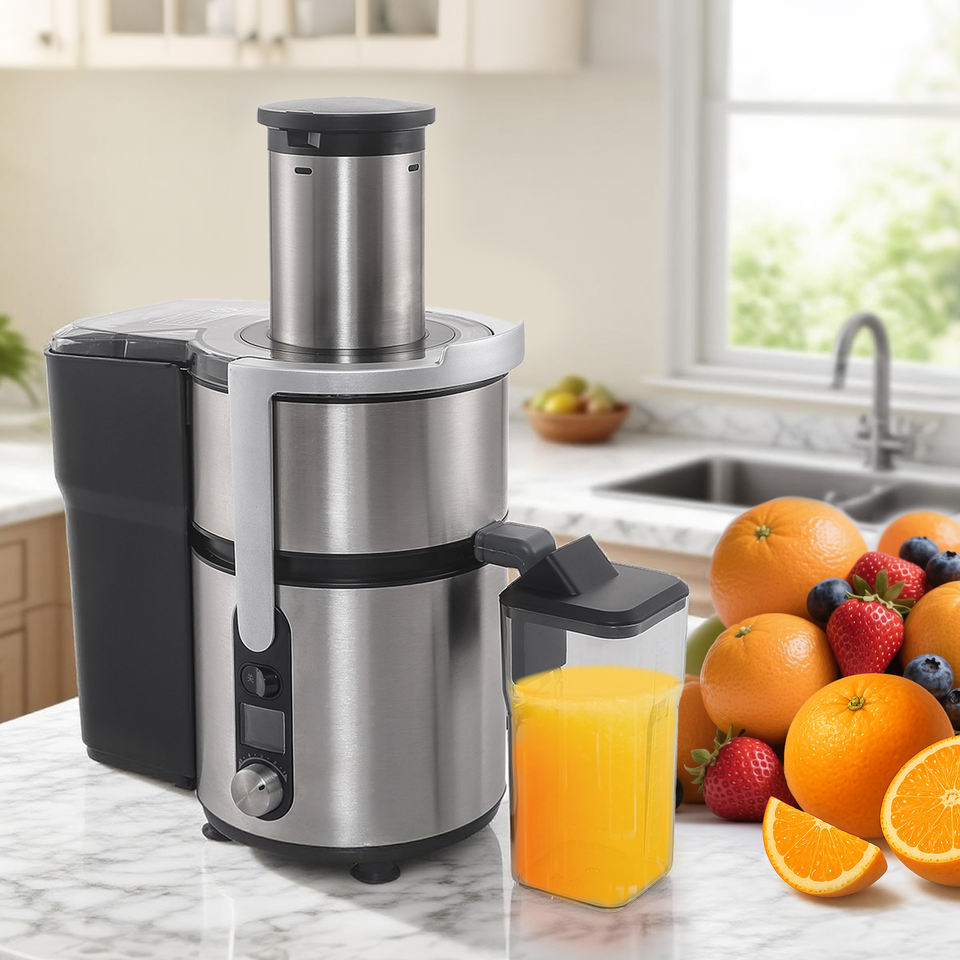 Small Electric Stainless Steel Juice Extractor with Silver Finish for ...