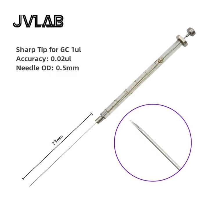 Microliter Syringes with Sharp Tip for GC Microsampler