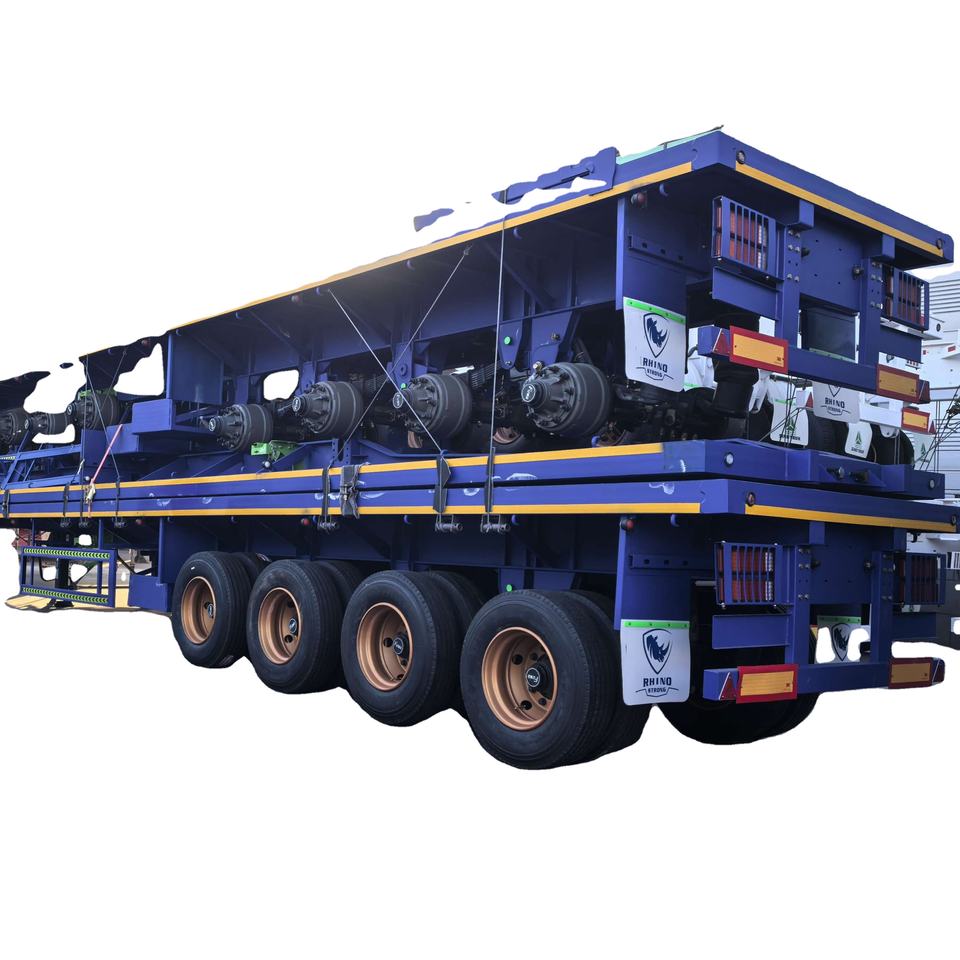 Lowbed Semi Trailer for Container and Bluk Dual-Use 4 Axles Howo ...