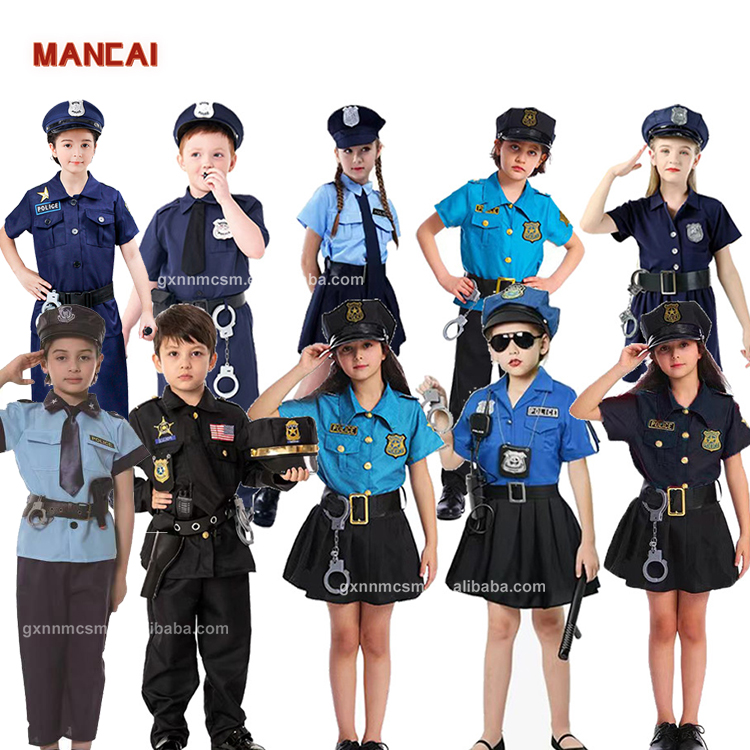 Halloween Costume Kids Police Costume Set - 16PCS Role Play Kit With ...