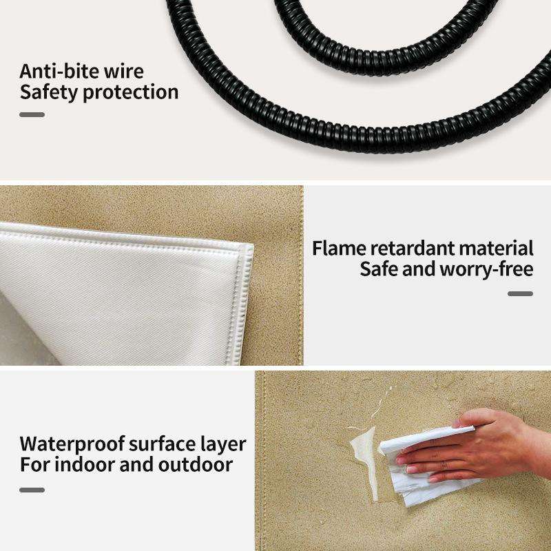 Luxury Soft Pet Heating Pad for Dogs & Cats 6 Adjustable Temperature ...