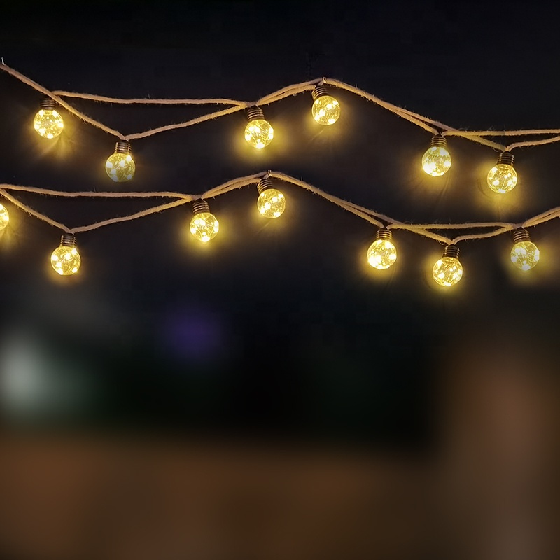 NY011012 G45 Bulb hemp rope LED String Lights-Taizhou Deco-Maker Arts ...