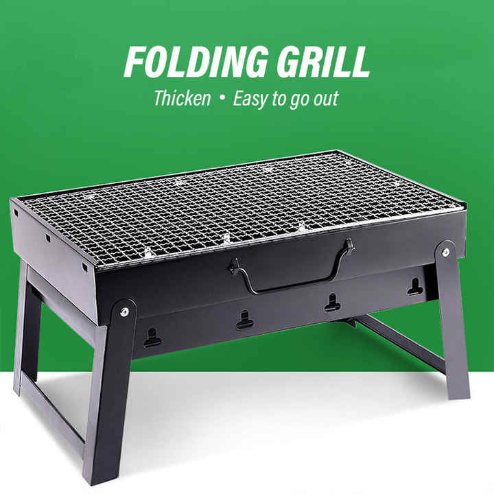 Stainless Steel Portable Charcoal Grill Lightweight Barbecue Grill Folding Bbq Grills for ...
