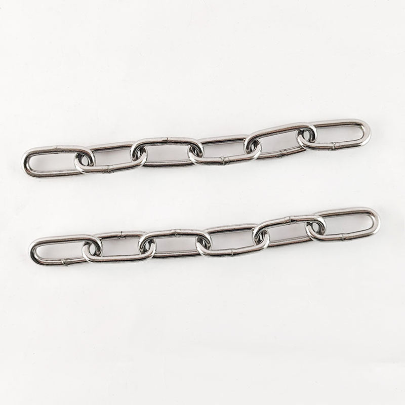 5mm 6mm 7mm 304 316 Stainless Steel Long Round Link Chain DIN763 ...