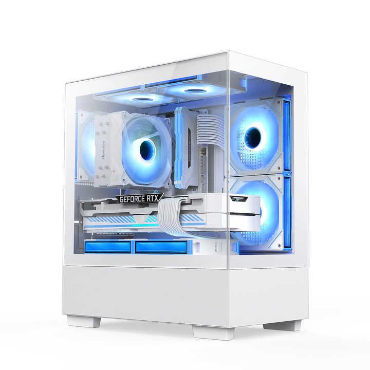 Transparent Gaming PC Gamer Case MATX USB3.0 Tempered Glass