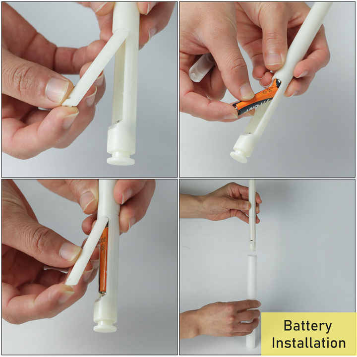 24cm Tapered Candle Battery Operated Warm White Yellow Color Flameless ...