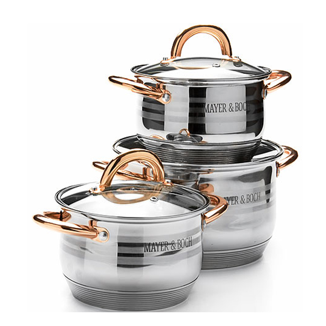 Queen Stainless Steel Cookware - 12-Piece Eco-Friendly Set