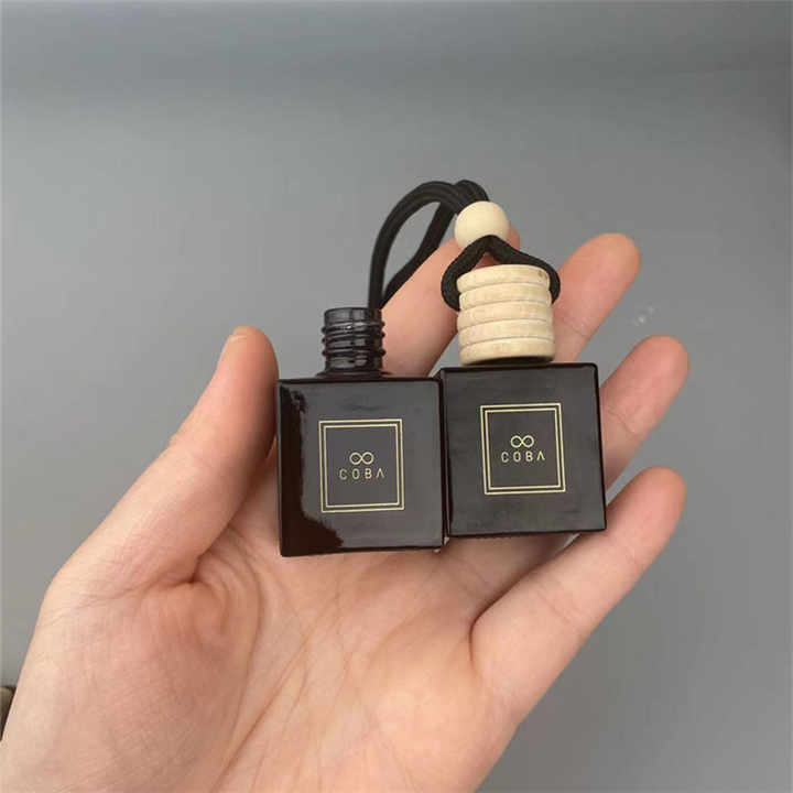 Custom Print Logo 10ml Car Hanging Diffuser - Black Glass