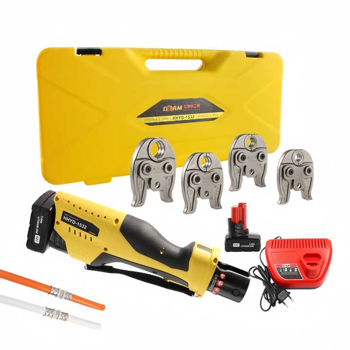 GLAM Battery-Powered Cordless Power Tool Kit for 16-32mm PEX Tubes OEM