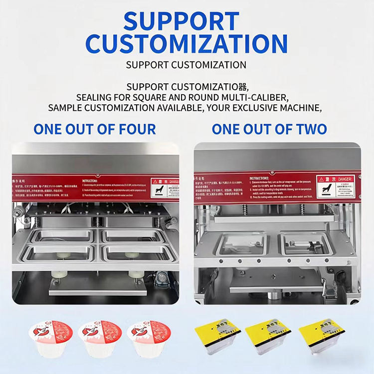 Automatic Fast Food Plastic tray Pneumatic tray sealer Machine Electric ...