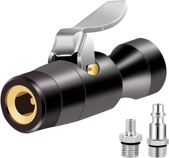 Air Jaw Clamping Chuck Tire Inflator Hose Adapter 1/4FNPT