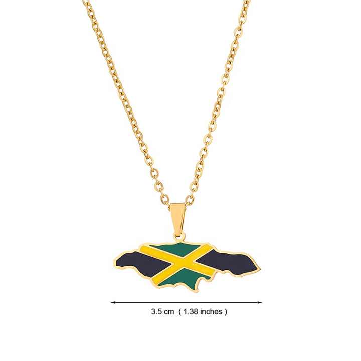 Jamaica Map Pendant Necklace - Stylish & Durable Jewelry