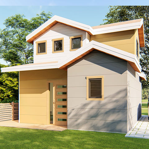 Quacent Luxury Modern Two Storey Container Prefabricated Home Tiny Wooden Prefab House Buildings ...