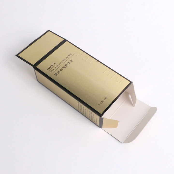 Custom Logo Gold Card Paper Foldable Cosmetic Product Packaging Paper ...