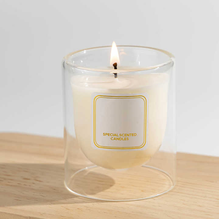 Classic Design Empty Glass Candle Container 180g Thick Bottom Candle ...