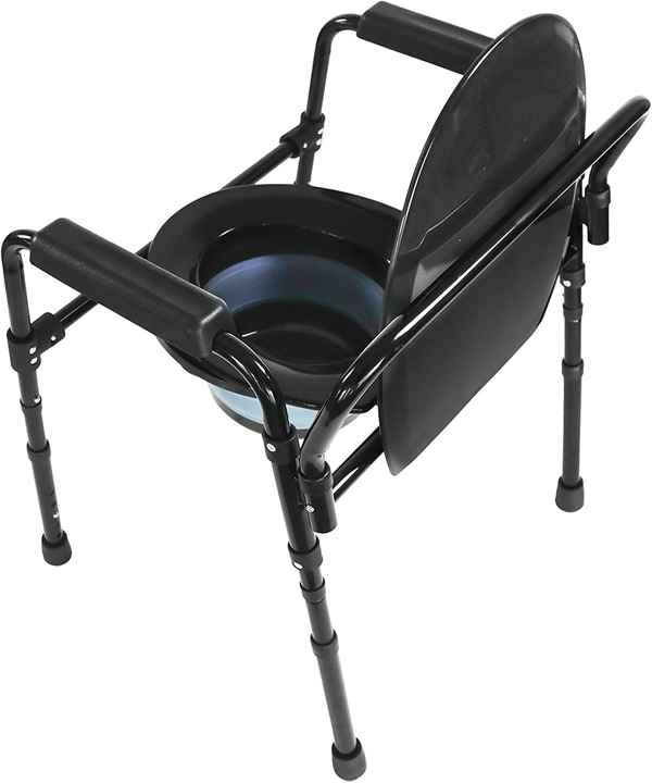 Adjustable Height Commode Chair for Elderly with Safety Bucket for ...