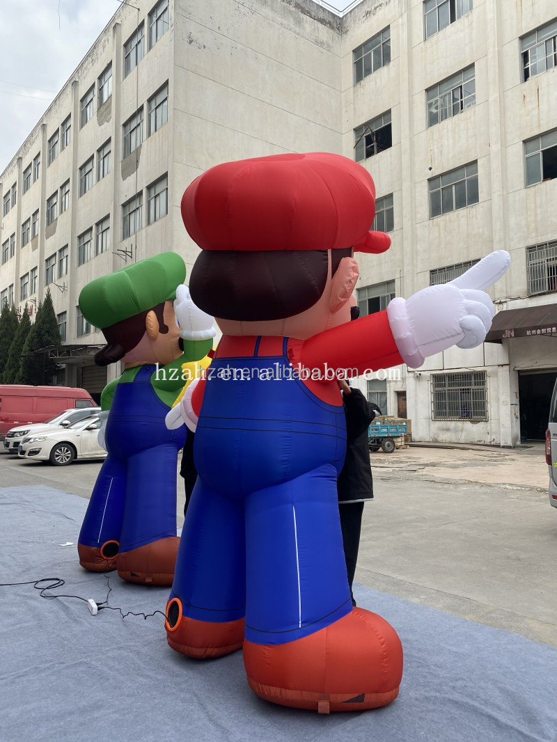 3m Game Character Super Mario Luigi Cartoon Inflatable Mario for Children