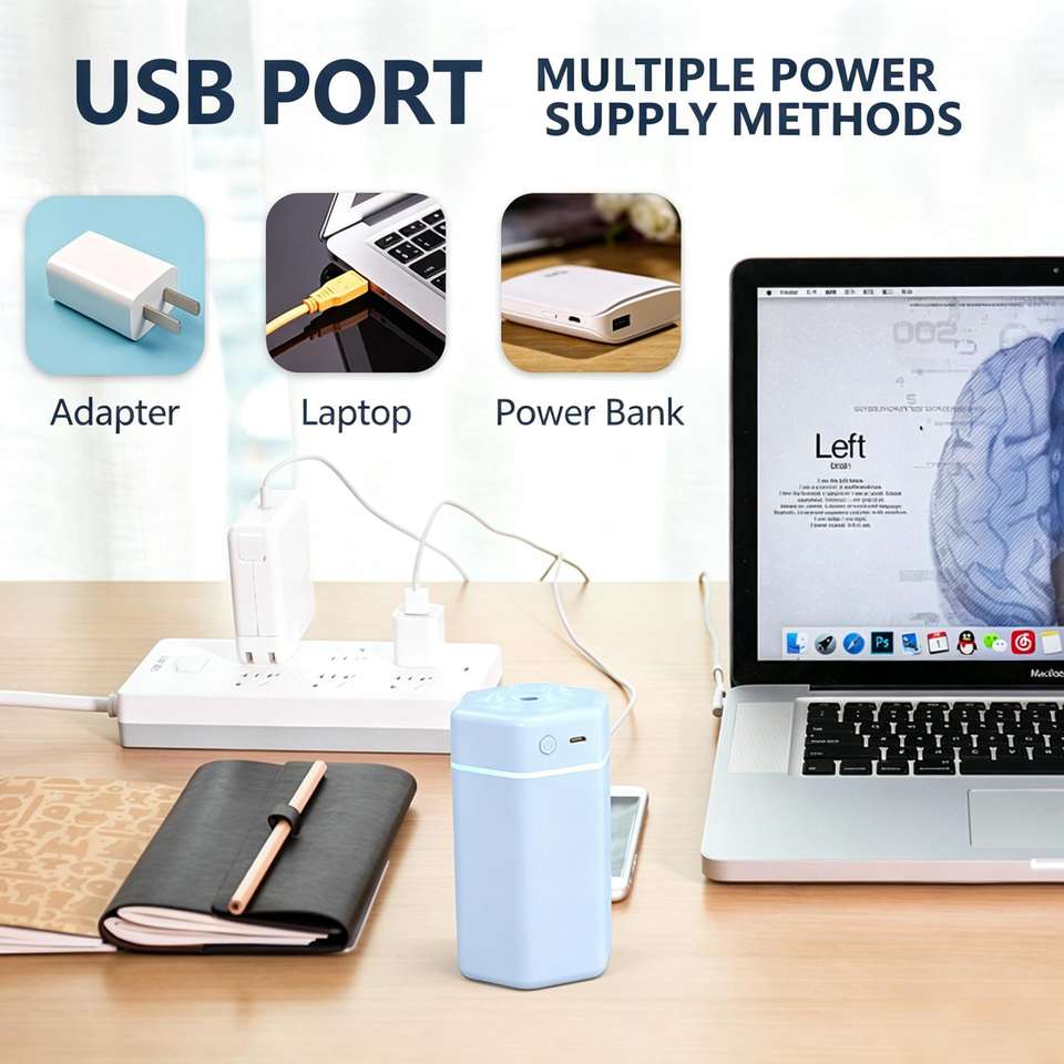 260ML Long Spray Portable Mini Aroma Diffuser Humidifier USB Car ...