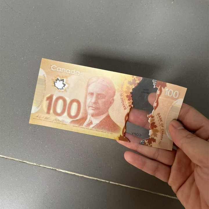 Transparent Movie Polymer Canadian Prop Money CAD Notes