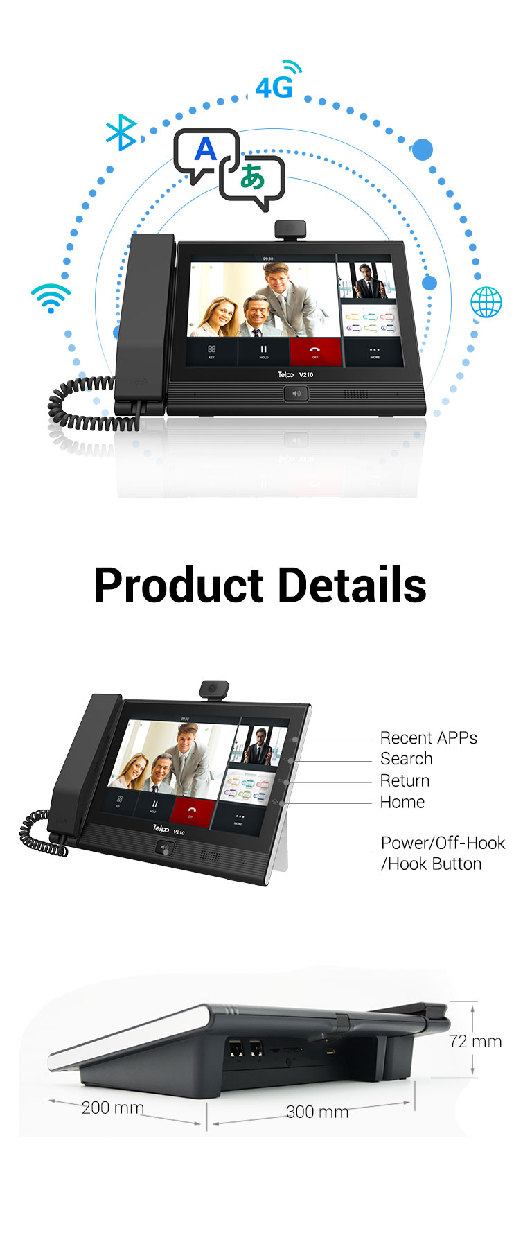 Wholesale Oem Android Classic Wireless 3G 4G Gsm Landline Phone With ...