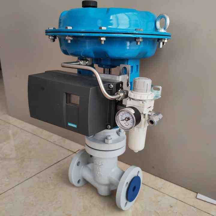 CQATMT Pneumatic Membrane Fluorine Lined Control Valves WCB Pneumatic ...