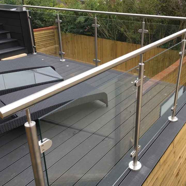 Modern Outdoor Glass Railing with Led Light Balcony Railing| Alibaba.com