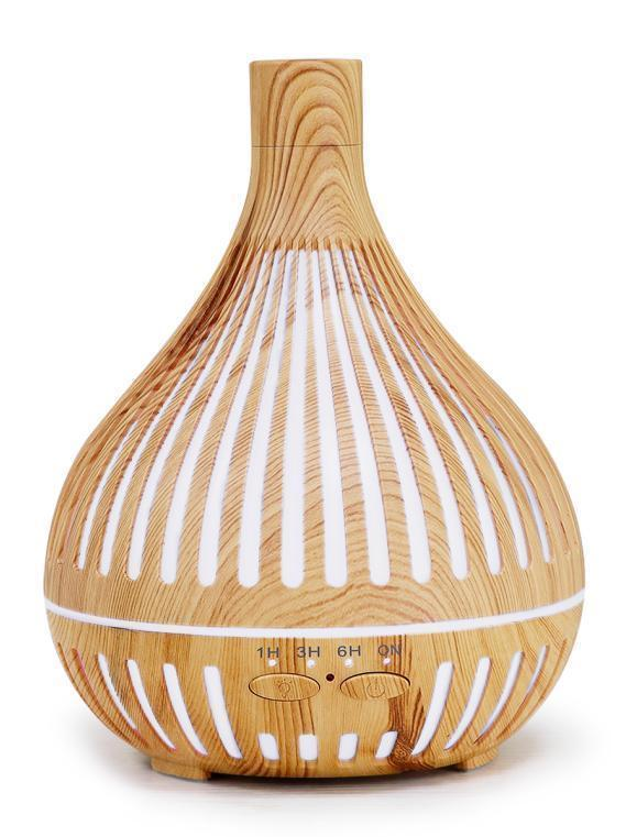 400ML Aroma Diffuser Fence Vase With Wood Grain Simulation Air ...