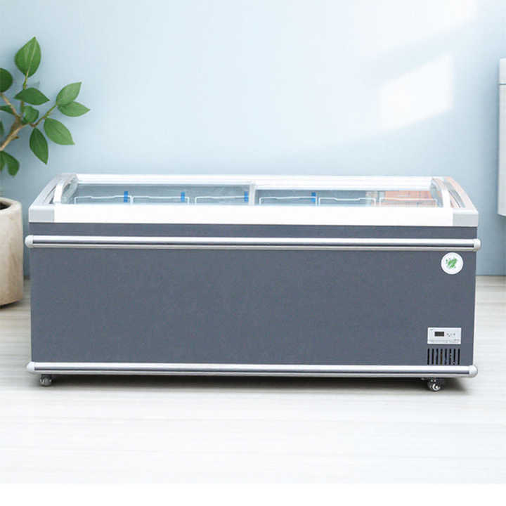 Top Open Glass Door Chest Deep Fast Freezer Display Commercial ...