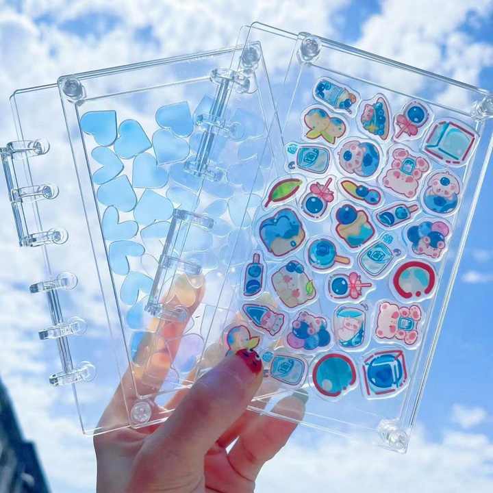 Custom Quicksand Transparent A7 Notebook - DIY Acrylic