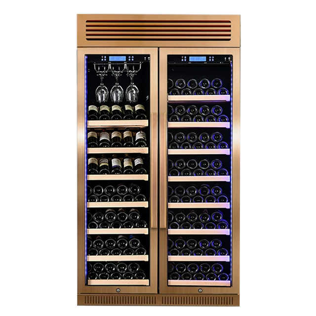 Stainless Steel Wine Cooler - Dual-Zone Compressor Chiller